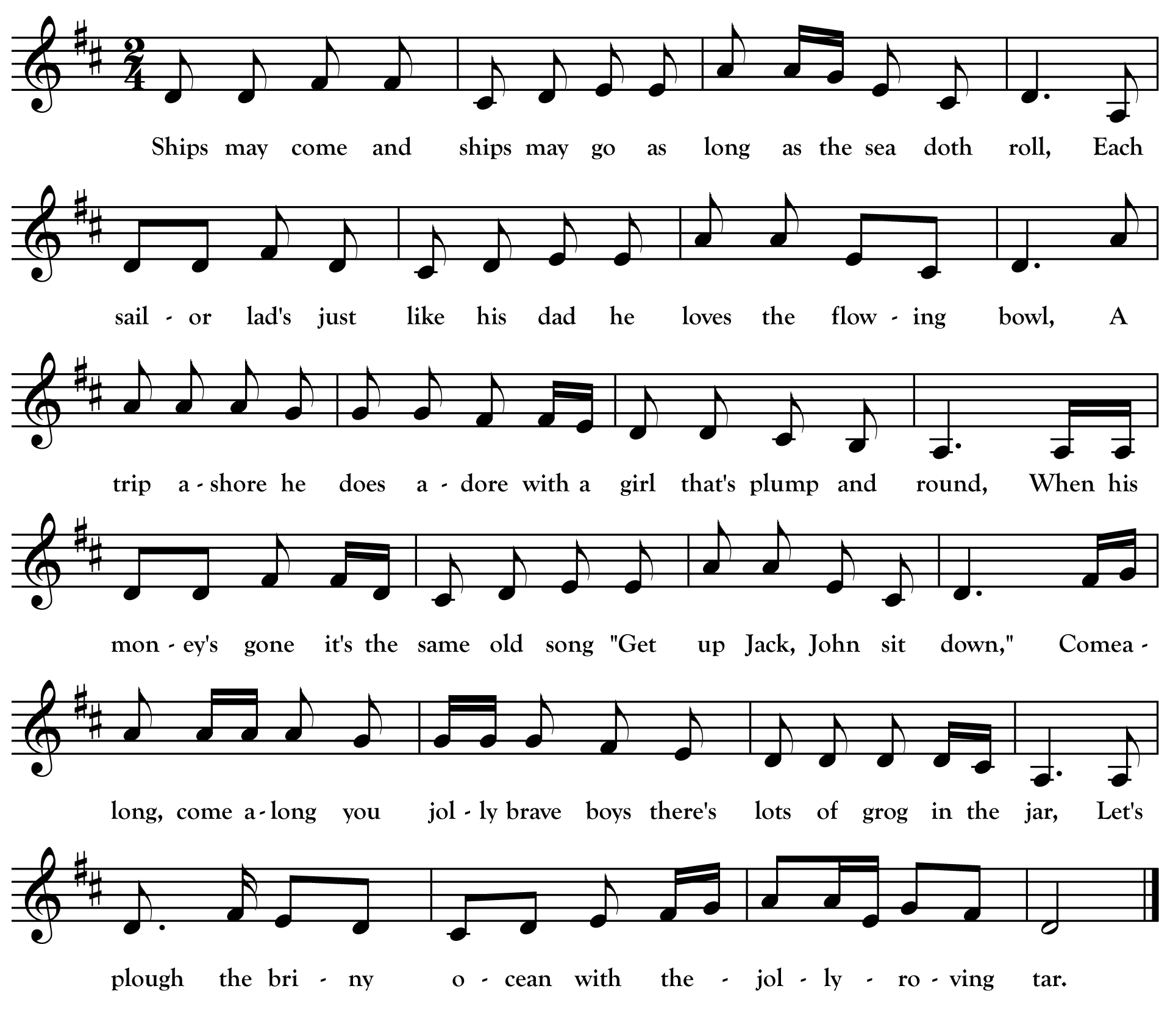 The Jolly Roving Tar (Get Up Jack, John Sit Down) - evergreentrad